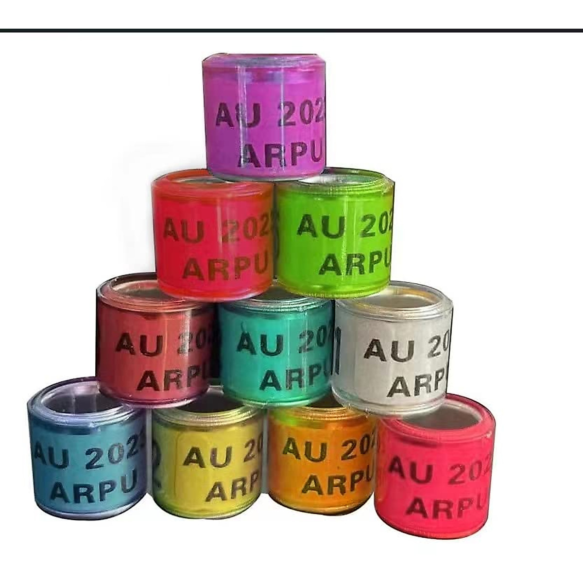 100Pcs Pigeon Ring/Dove Rings Multicolor Aluminium Pigeon Leg Rings Dove Leg Rings Identify Bands Plastic with 2023 AU Training Identify Birds Foot Ring, Quality Durable