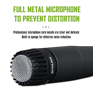 WEYMIC wm57 Dynamic Vocal Classic Style Microphone Audio Instrument Classic Professional Dynamic Cardioid Unidirectional - for Instruments, Drums, Percussion, Vocals(not Include Cable)