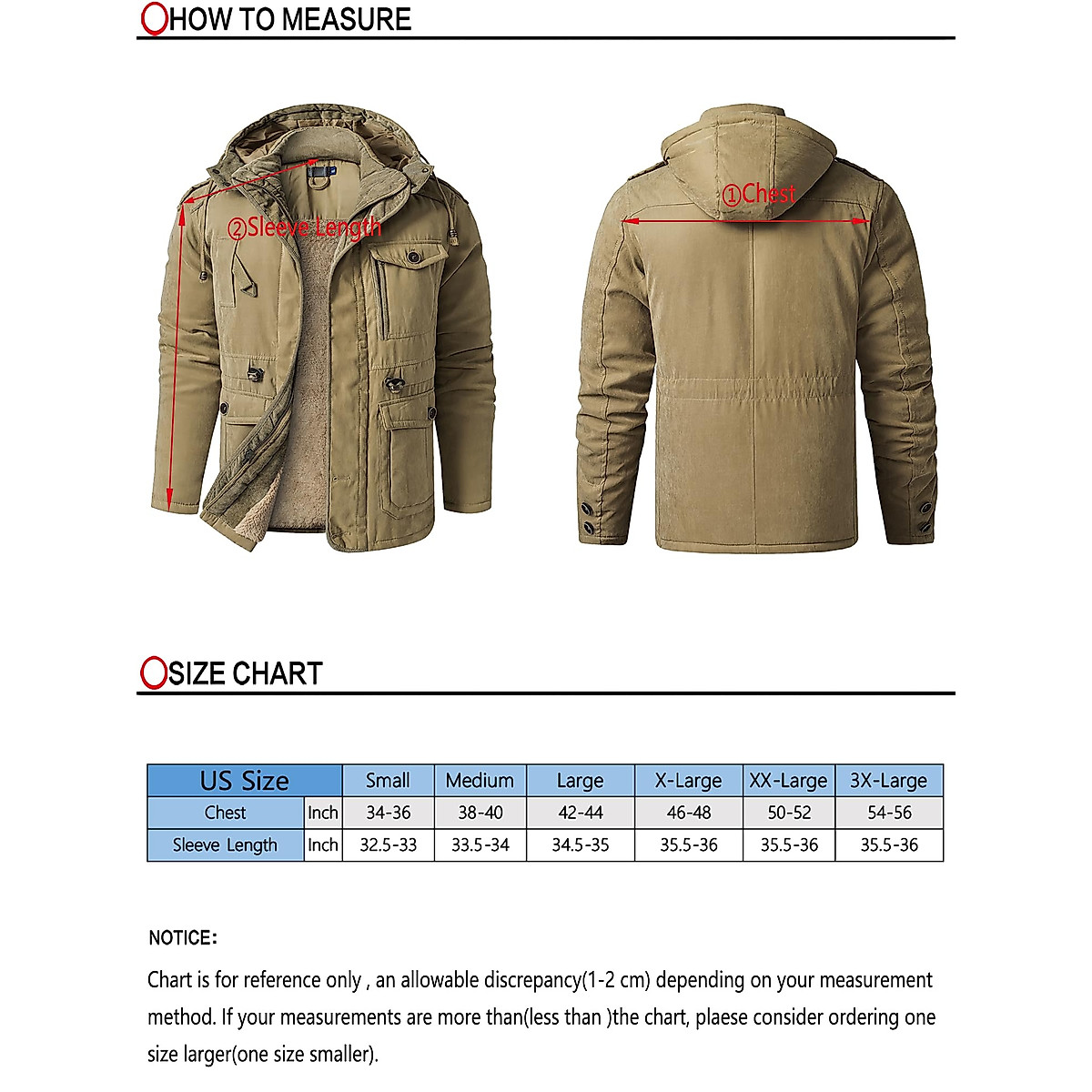 Mr.Stream Men's Winter Hooded Jacket Windproof Sherpa Lined Fleece Windbreaker Coat Outerwear Warm Parka 3256 Green L