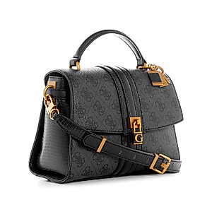 GUESS Ginevra Top Handle Flap, Coal Logo