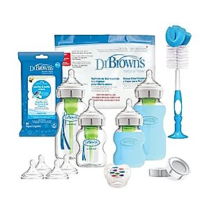 Dr. Brown's Options + Wide-Neck Glass Baby Bottle Starter Set