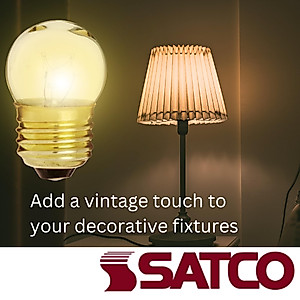 Satco S3794 7.5 Watt S11 Incandescent Bulb – Clear, Medium Base, 2700K Warm White, 40 Lumens - 20 Pack