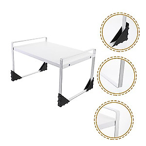 FONDOTIN Seasoning Rack Kitchen Supply Seasoning Shelf Countertop Rack Storage Shelf Multi-purpose Shelf Punch-free Rack Desktop Rack multipurpose white carbon steel cabinet shelf