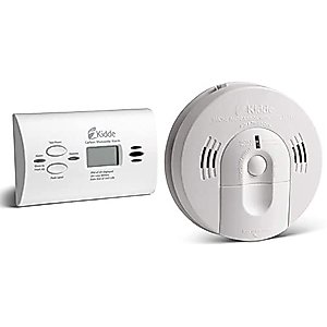 Kidde Carbon Monoxide Detector with Digital Display & LED Lights, CO Alarm & Smoke & Carbon Monoxide Detector, Battery Powered, Combination Smoke & CO Alarm, Voice Alert