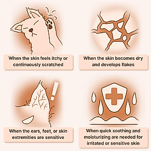 BYLAB Skin Care Dog pet Skin Disease kucing Sensitive Ointment Cream, white