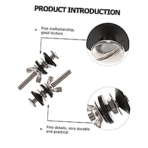 OSALADI 6 sets /4pcs Replacement Mount Universal Hinge Screw Seats Toilet Screws Bolt/Tank Parts Fixing Seat Nuts Stainless Accessories Bolts Steel Fixings Top Sturdy Kit Hinges for