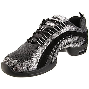 Sansha Women's Electron Canvas-W, Black/Silver, 9 8 M US