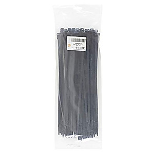 GTSE 14 Inch Black Heavy Duty Zip Ties, 100 Pack, 120lb Strength, UV Resistant Nylon Cable Ties, Self-Locking 14" Tie Wraps