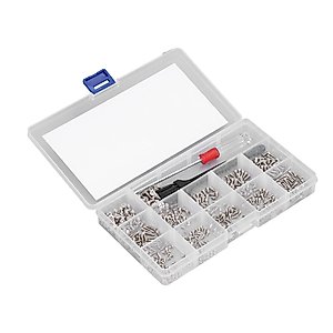 Computer Screws 600Pcs Computer Screws Assortment Kit, Micro Flat Head M2 M2.5 M3 with Screwdriver and Brush for Hard Drive Computer Case