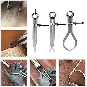 Utoolmart Spring Inside Outside Divider Caliper Set, 3 Piece 6" Quick Adjust Spring Caliper/Divider Set, Carbon Steel Measuring Tool Caliper, for Wood Turning Lathe Projects