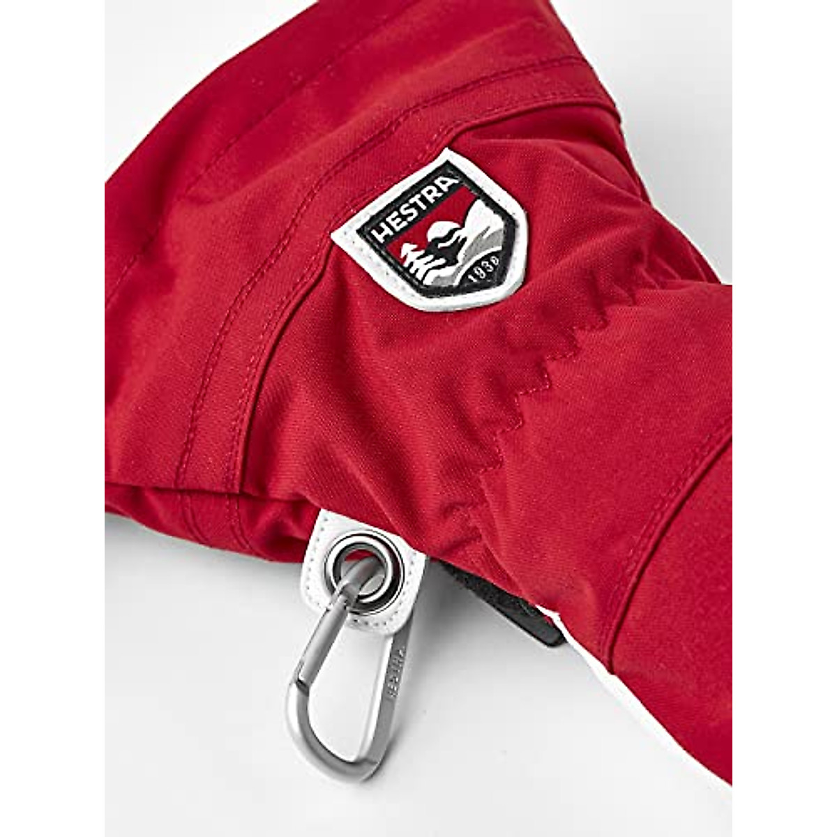 Hestra Army Leather Heli Ski Glove - Classic 5-Finger Snow Glove for Skiing, Snowboarding and Mountaineering, Red, 8