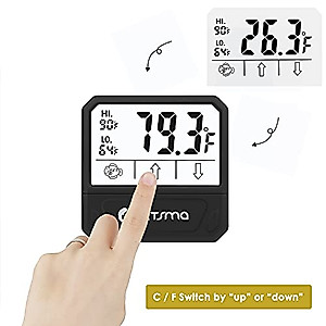 LCD Digital Aquarium Alarm Thermometer, Large Screen Transparent Fish Tank Thermometer, Always Monitoring Your Water Temperature - Fast & Accurate - No Messy Wires