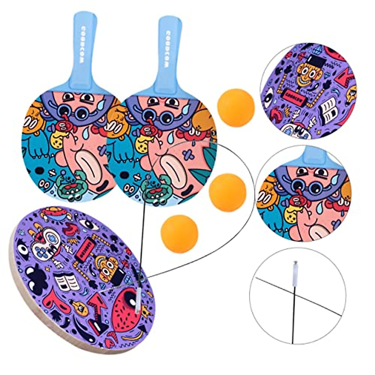 BIUDECO 1 Set Table Tennis Trainer Practice Tool Table Tennis Practicing Toys Pong Training Device Indoor Game Toys Sports Plaything Portable Table Tennis Household Suit Abs Child