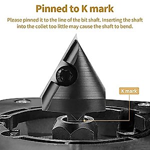 BINSTAK 60 Degree V Groove Router Bit 1/4 Inch Shank, Carbide Insert Wood CNC Router Bits for Woodworking Engraving Carving