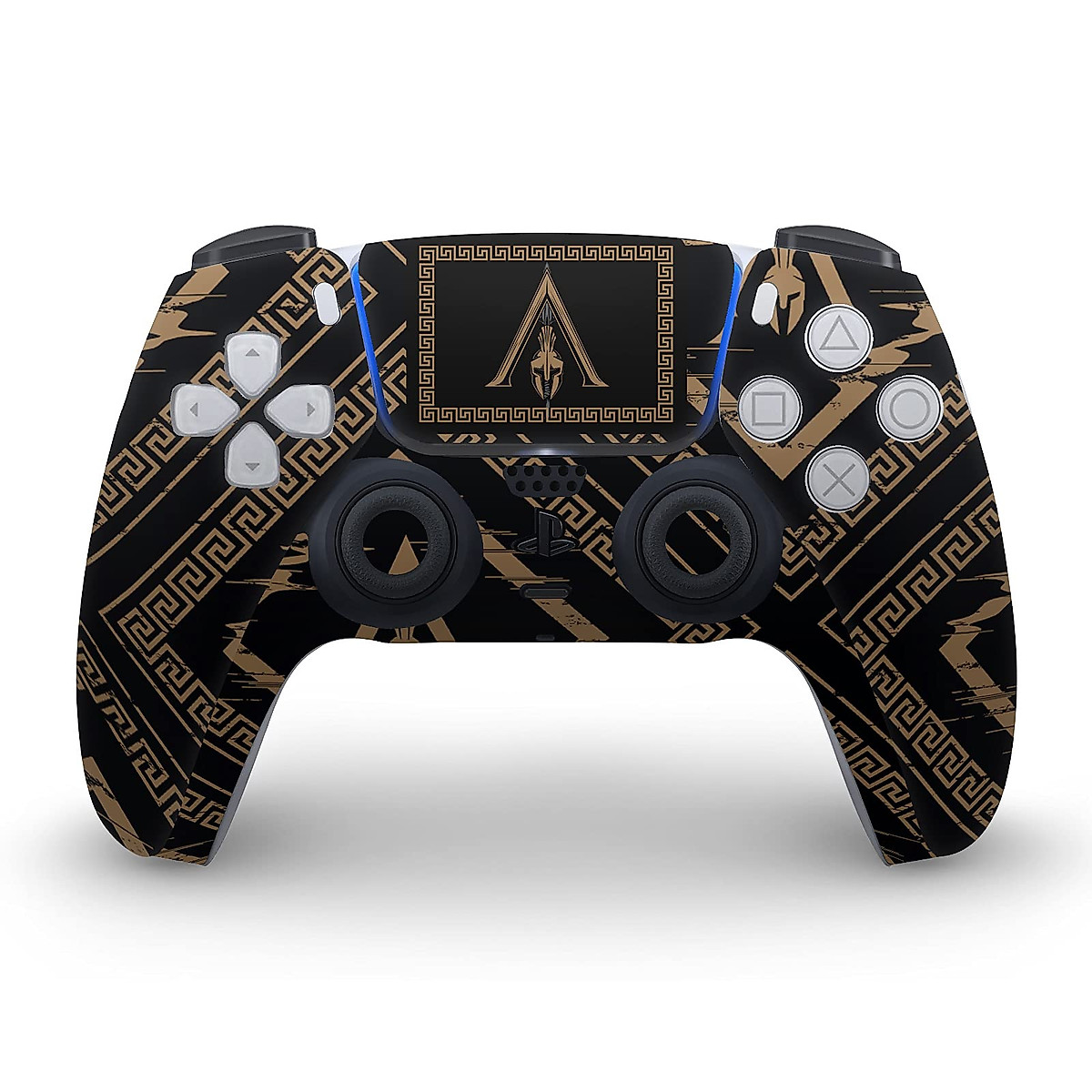 Grunge Black Flag Logos Matte Vinyl Faceplate Sticker Gaming Skin Case Cover Compatible with Sony Playstation 5 PS5 Digital Edition Console and DualSense Controller