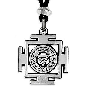 Pewter Kali Yantra of Transformation Hindu Goddess Pendant