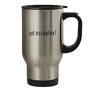 Knick Knack Gifts got insculpture? - 14oz Stainless Steel Travel Mug, Silver