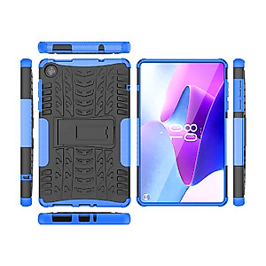Maomini for Lenovo Tab M8 4th Gen Case 2023 Release 8.0 inch Tablet (TB-300FU / TB-300XU),Kickstand Heavyduty Armor Defender Cover (Blue)