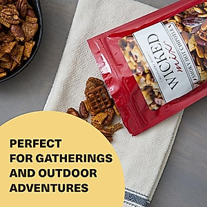 Wicked Mix Snack Mix with Mixed Nuts - Sweet and Salty Snacks Trail Mix Snack Packs with Almonds, Cashews, Pretzels, Pecans - Healthy Snacks Zero Trans Fat in Resealable Bag (Smoky Hot Chipotle, Case of 12)