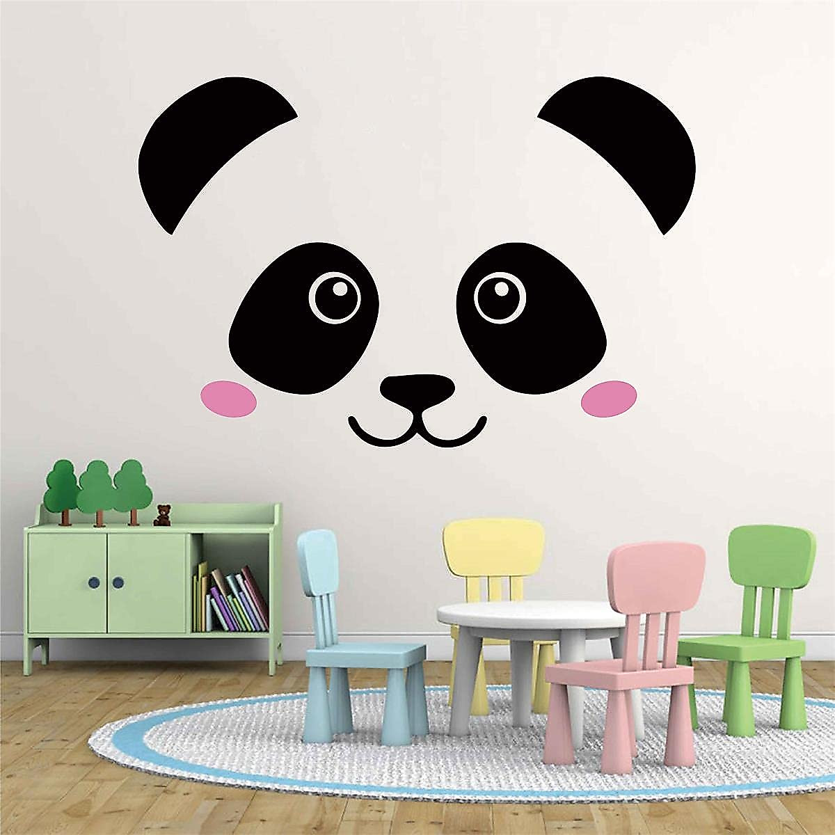 Panda Head Wall Decals Sticker for Kids Room YT1909 (Color 1)