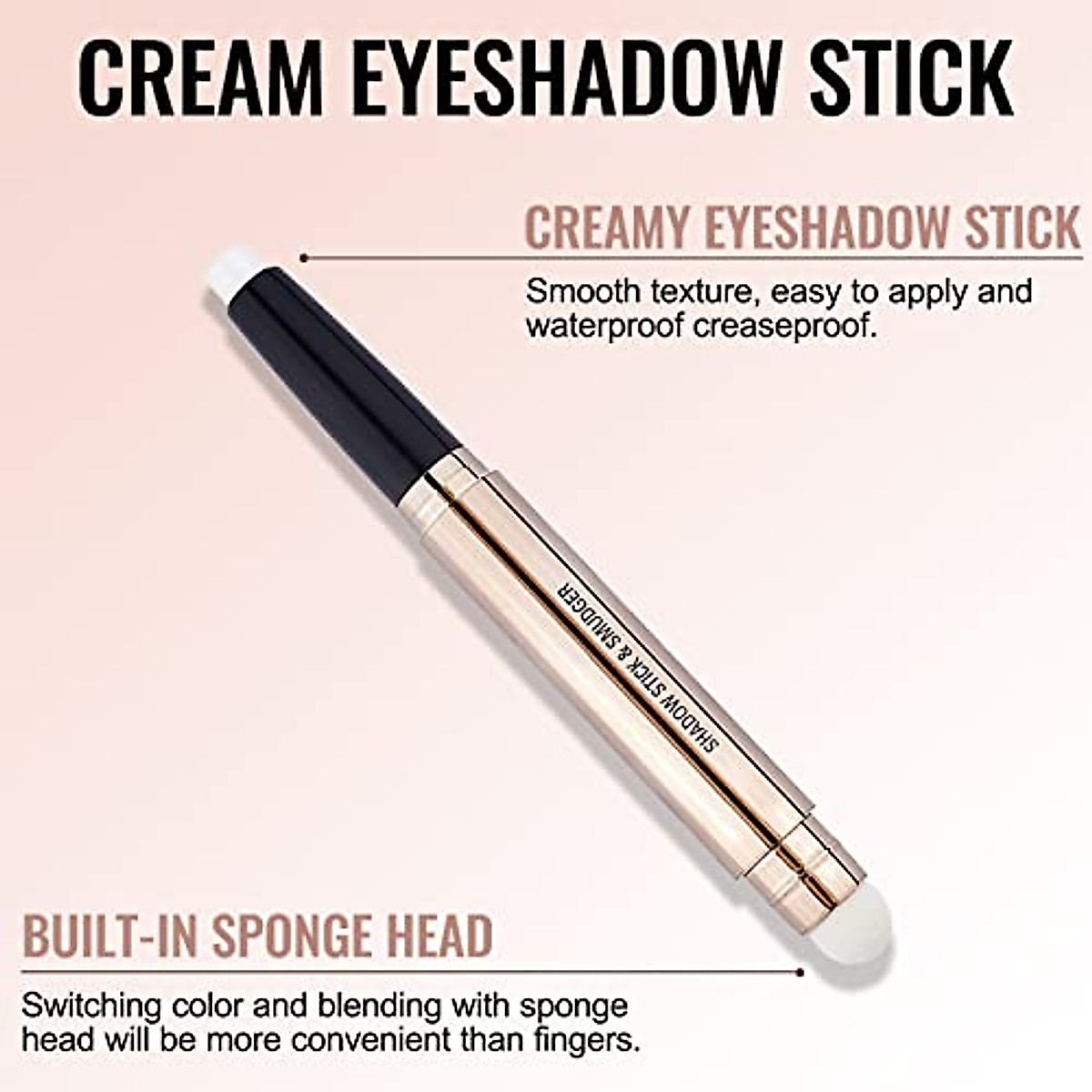 Erinde Cream Eyeshadow Stick, Light Gold Shimmer, 02#