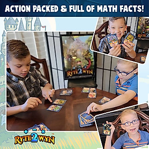 Wreathy Games Ryte2Wyn - The Magical Card Game of Math - Practice Every Addition, Subtraction and Multiplication Math Fact from 0-9 - Ages 5 & Up - Kindergarten, 1st, 2nd, 3rd, 4th & More