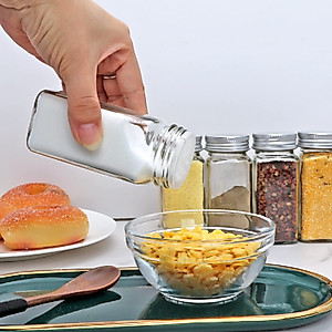 Accguan Spice Jars with Spice Rack,Spice Organizer with Spice Stickers and Stylus and Funnel, Perfect for Kitchen Countertop Storage,Cabinet Storage, Dining Room, and Gifts(36pcs)