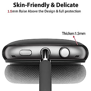 Ankasi Silicone Case Cover Compatible with AirPods Max,Soft Silicone Skin Cover Anti-Scratch Shock Resistant Shock-Absorbing Protective Case kit for Apple AirPods Max 2020 (Black)