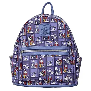 Loungefly x Nightmare Before Christmas Jack and Sally Valentine Mini Backpack