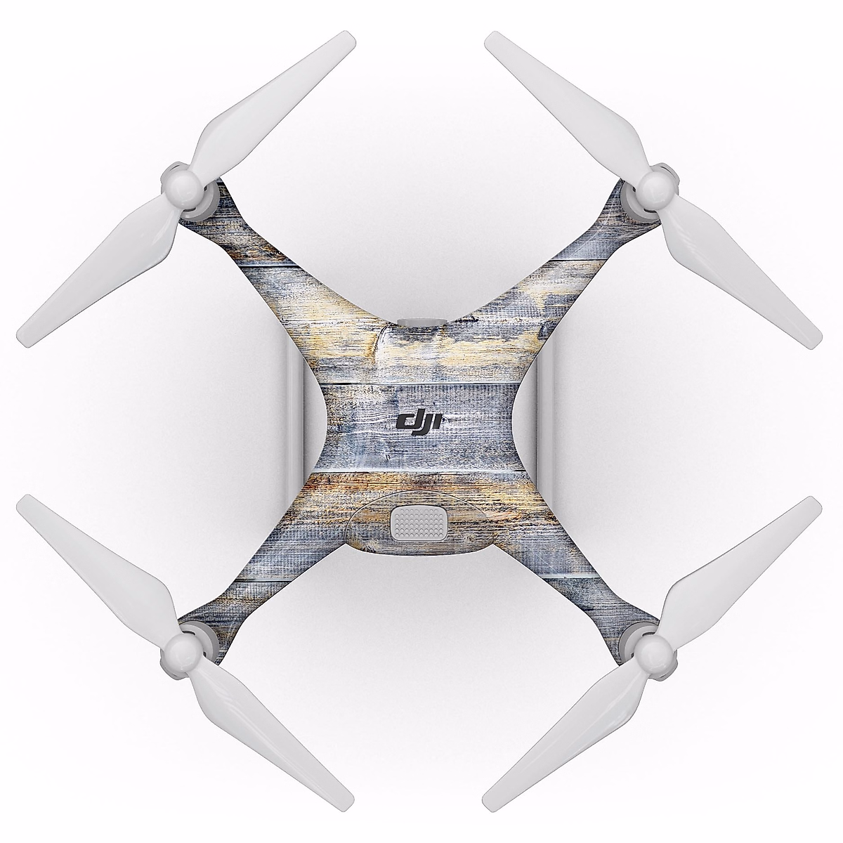 Design Skinz Design Skinz Vintage Wooden Planks with Yellow Paint Full-Body Wrap Decal Skin-Kit Compatible with The Drone DJI Spark