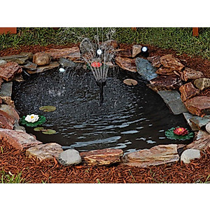 UWIOFF Pond Liner, 20 Mil 7 x 10 Feet Pond Liners for Outdoor Ponds, Black LDPE Fish Pond Liner for Small Ponds, Streams Fountains and Garden Waterfall