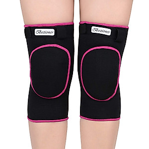 Bezioner Knee Pads Volleyball,Thick Sponge Anti-Slip,Dance Knee Pads for Women Yoga Basketball Football Youth Girls Black and Pink S