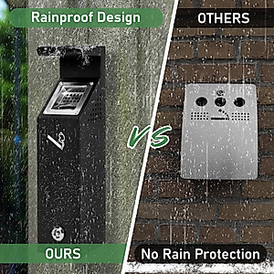 RDUIGT Wall Mounted Outpost Trash Receptacle Outdoor Commercial Garbage Can Hanging Trash Can for Restaurants Hotels Offices and Pub Club