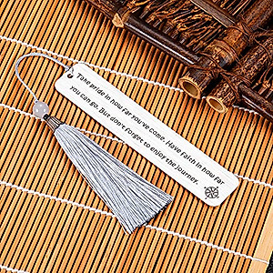 Inspirational Gifts for Women Bookmarks for Kids Book Lovers Encouragement Gifts Graduation Christmas Birthday Gift for Teens Daughter Son Boys Girls Mental Bookmark Tassel for Men Him Her