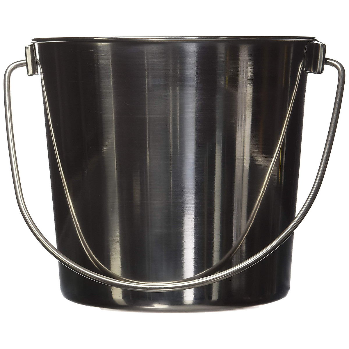 Advance Pet Products Heavy Stainless Steel Round Bucket, 4 Quart