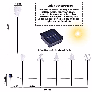 PLTCAT Yard Decoration Stake Lights Outdoor, Waterproof Garden Lights with 2-Lighting Modes, Solar Lights for Pathway, Lawn, Yard Decor (Mixed)