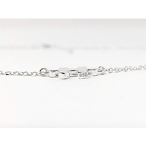 Dote Puzzle Piece Dainty Genuine .925 Sterling Silver Hammered Necklace w/ 16-18" Adjustable Chain Autism Awareness (Hammered)