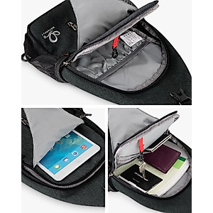 WATERFLY Crossbody Sling Backpack Sling Bag Travel Hiking Chest Bag Daypack