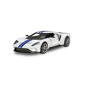 Revell 85-1235 2017 Ford GT Model Car Kit 1:24 Scale 27-Piece Skill Level 2 Plastic Easy-Click Model Building Kit, White