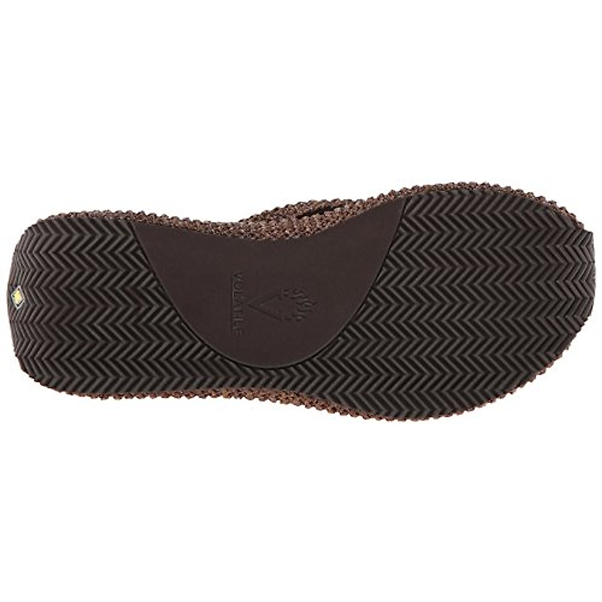 Volatile Womens Flip Flop Wedge Sandal, Brown, 9 B US