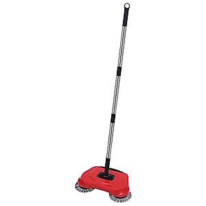 Non Electric Vacuum - Hand Broom | Handle for Cleaning Pet Hair | Adjustable Handle Handheld Broom | Handle Broom for Home Kitchen Lobby Floor, Bluish Green