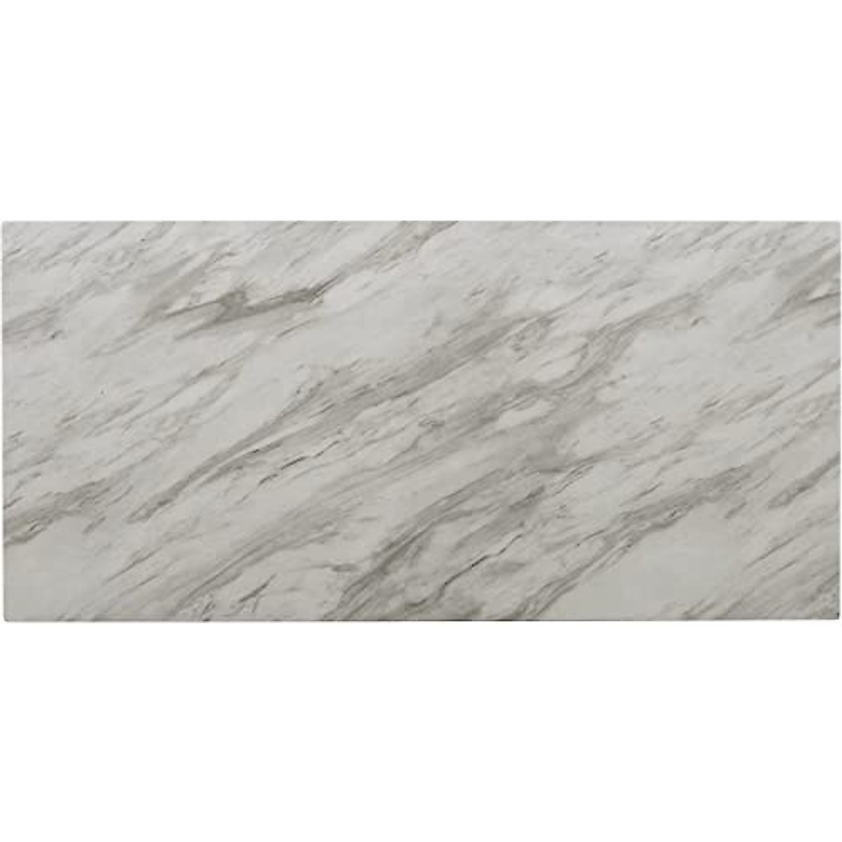 New Classic Furniture Celeste Faux Marble Writing Table Desk for Home Office, White/Gray with Black Base