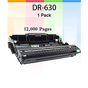 (1 x Drum) Green Toner Supply Compatible DR630 Drum Unit (Drum only) Replacement for DCP-L2520DW DCP-L2540DW MFC-L2700DWMFC-L2740DW Printer
