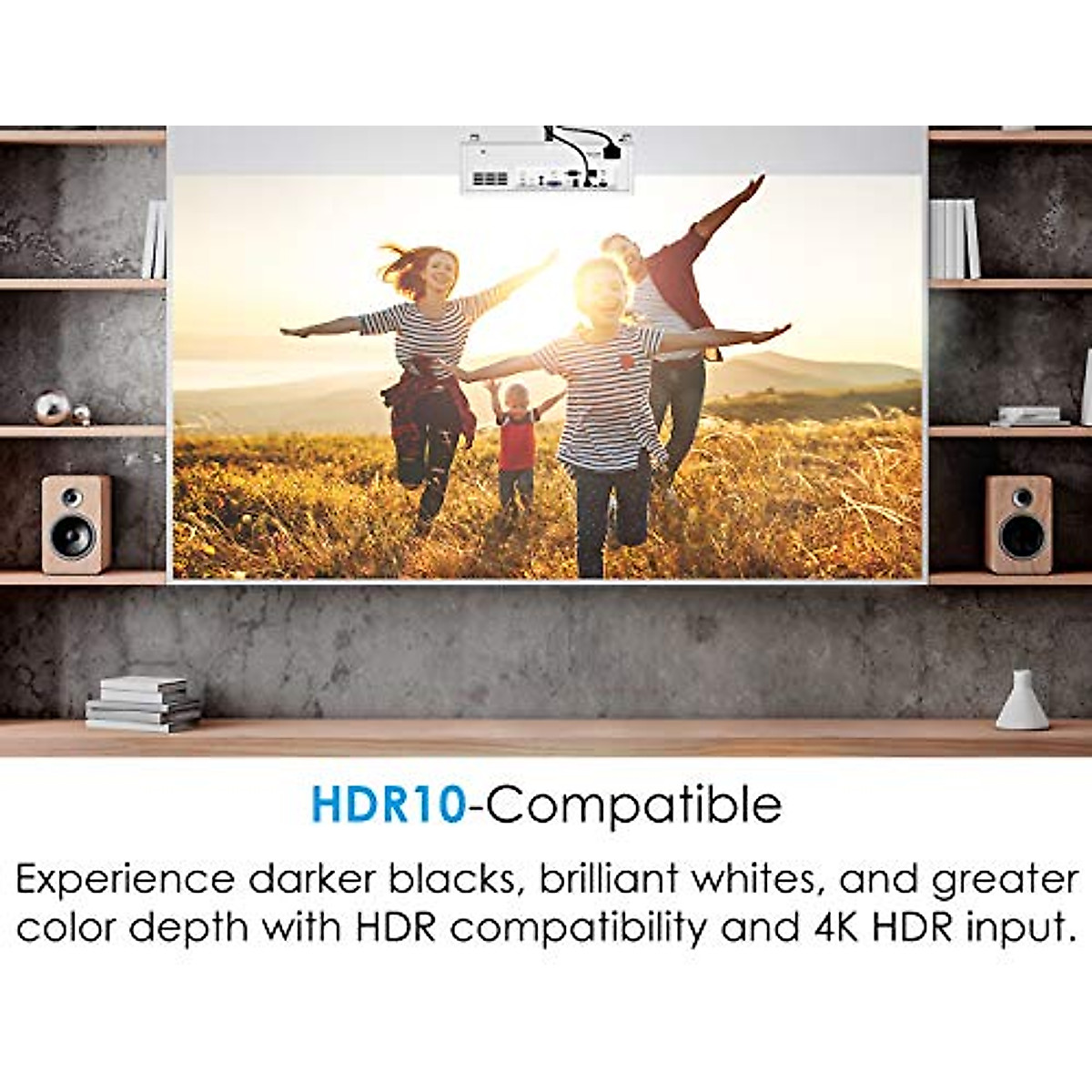 Optoma HZ39HDR Laser Home Theater Projector with HDR | 4K Input | 4000 lumens | Lamp-Free Reliable Operation 30,000 hours | Easy Setup with 1.3X Zoom | Quiet Operation 32dB | Crestron Compatible,White