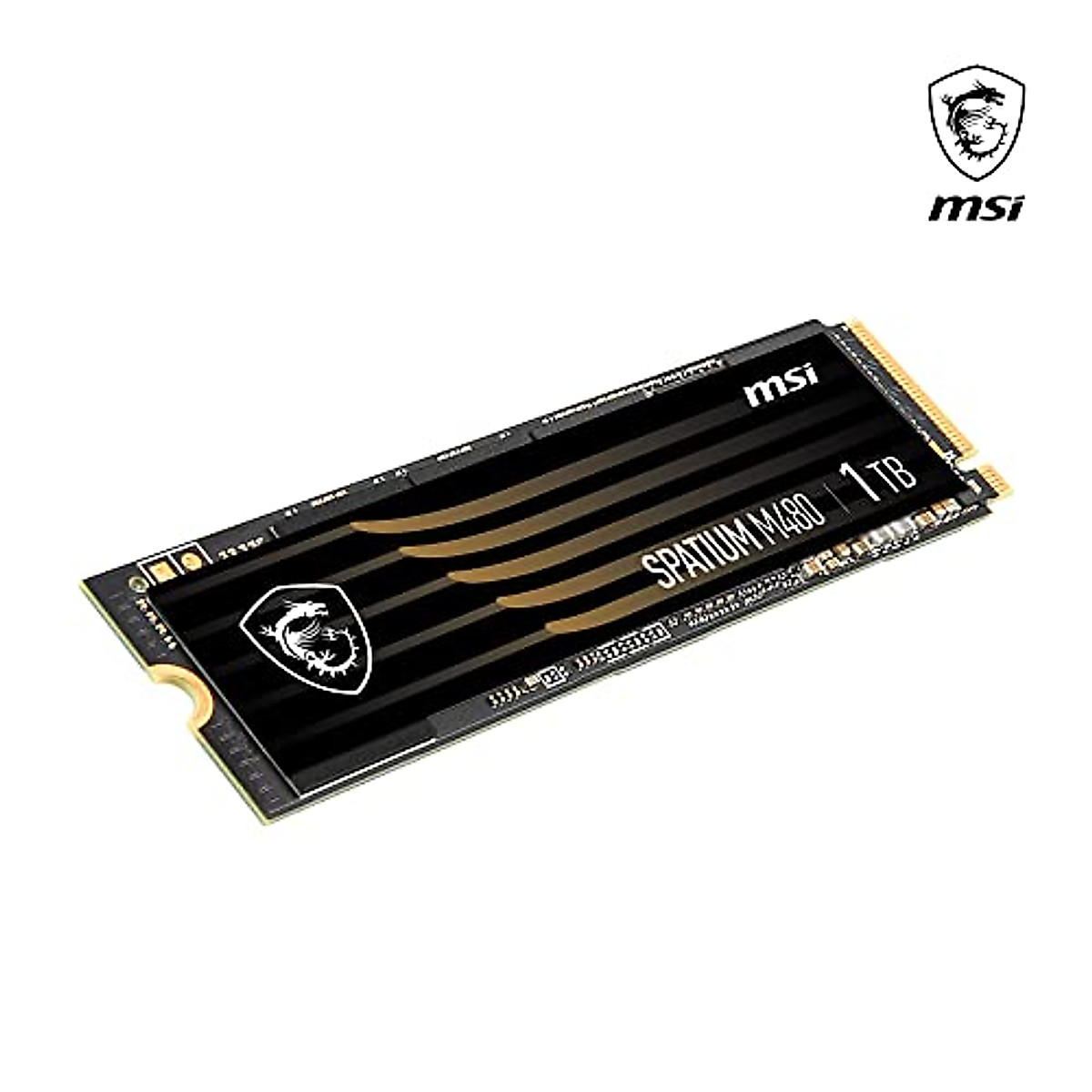 MSI SPATIUM M480 PCIe 4.0 NVMe M.2 1TB Internal SSD PCIe Gen4 NVMe 1.4 3D NAND 1400 TBW (SPATIUM M480 PCIe 4.0 NVMe M.2 1TB)
