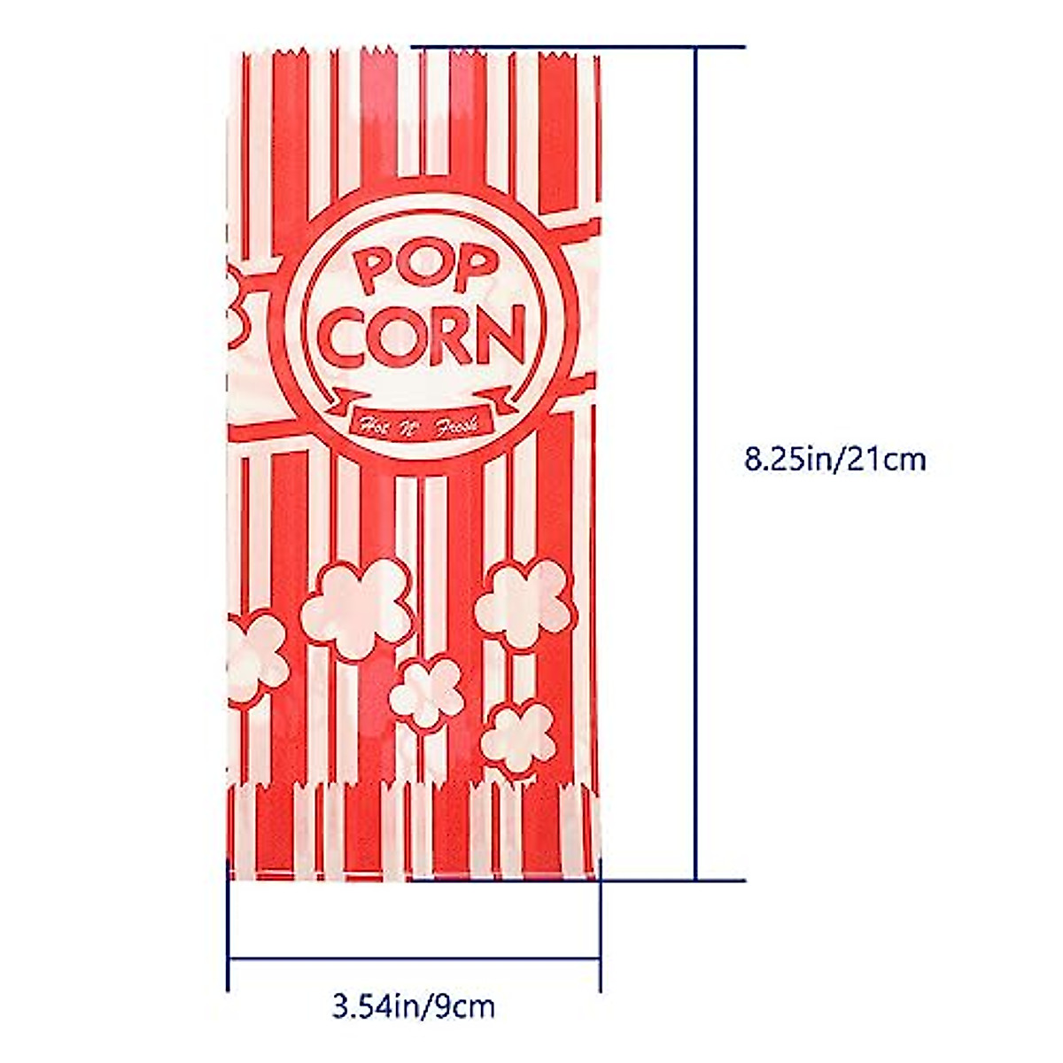 iplusmile Food Containers Popcorn Bags 20pcs Carnival Paper Popcorn Bags Snack Bags Individual Servings Popcorn Machine Accessories for Popcorn Bars Movie Nights Concessions