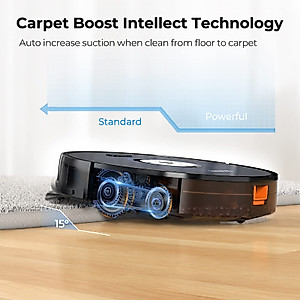 Laresar Robot Vacuum and Mop, Grande 1 Robotic Vacuum Cleaner 2700Pa Suction with Smart Dynamic Navigation, Self-Charging, App Control, Works with Alexa, Ultra-Slim, Ideal for Pet Hair and Carpets