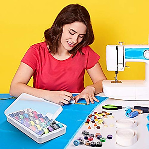Bobbin Holder Storage Case Sewing Box Thread Organizer Holds 60pcs Bobbins for Brother Sewing Machine- 2pack(Box Only)