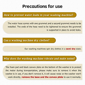 AXUTL Washing Machine Washer Machine 1.25cu.ft Apartment Dorm Laundry Compact Portable Washer Gold Full Automatic, 8 Water Levels, 10 Wash Programs