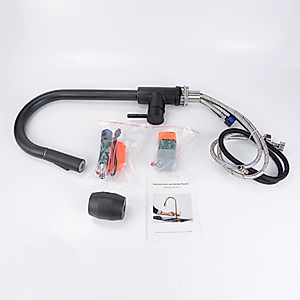 Touchless Kitchen Faucet, Stainless Steel Kitchen Sink Faucet with Pull Down Sprayer,High Arc Smart Motion Sensor Single Handle Kitchen Faucet with 2 Functions Sprayer, Deck Mounte